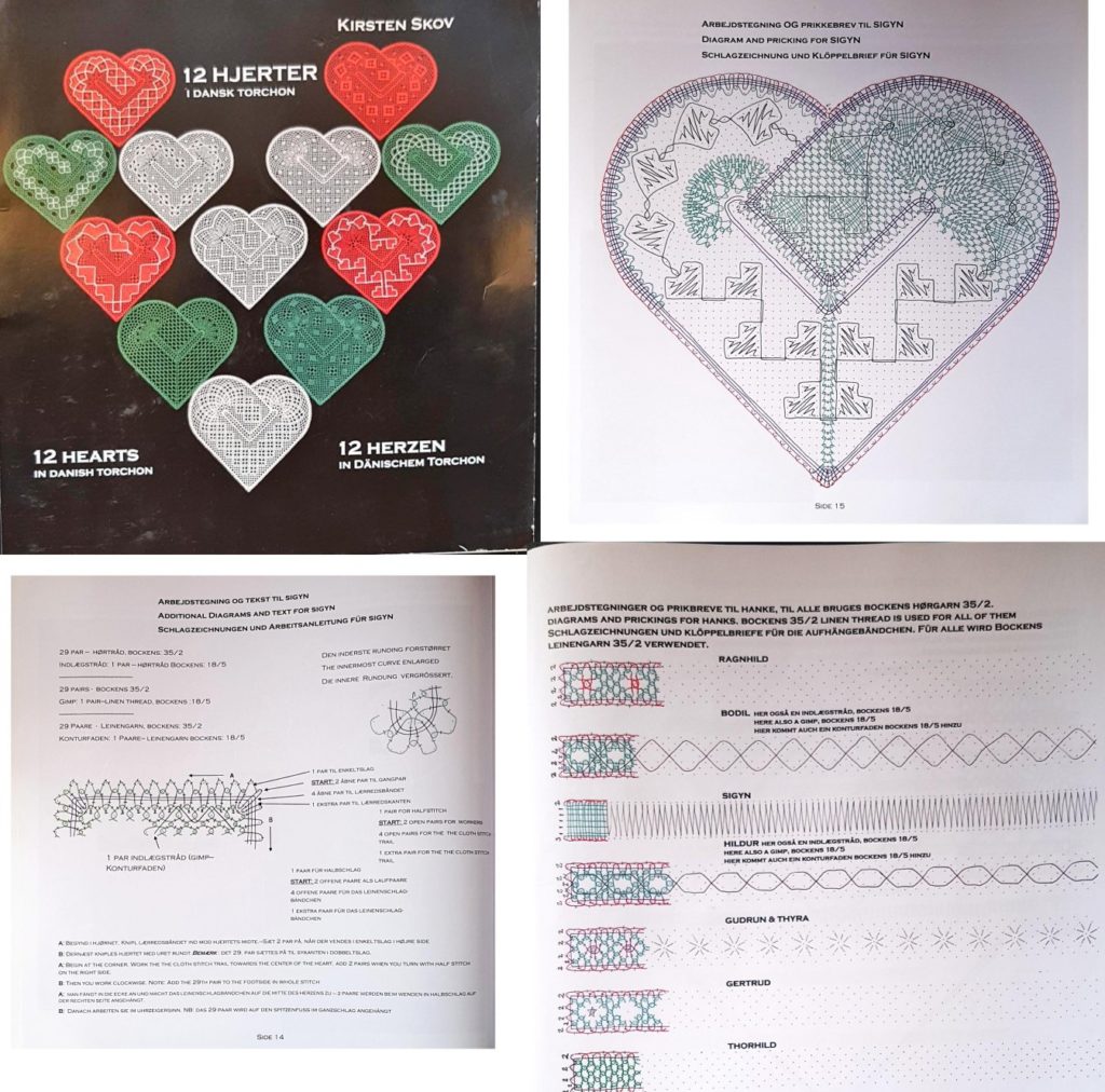 12 Hearts in Danish Torchon – Lace Gumnuts