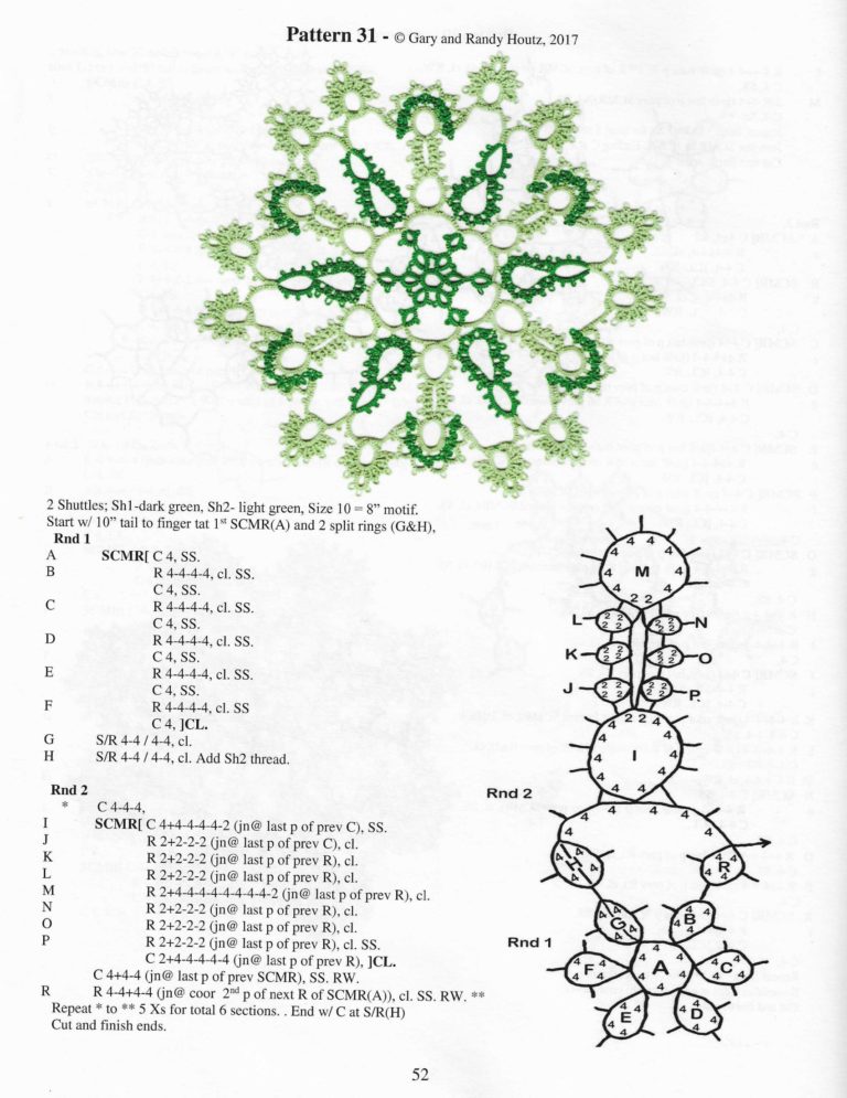Tatting GR-8 Patterns – Lace Gumnuts